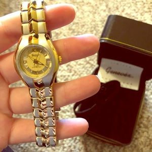 Accessories | Genevex Dual Tone Gold And Silver Watch | Poshmark